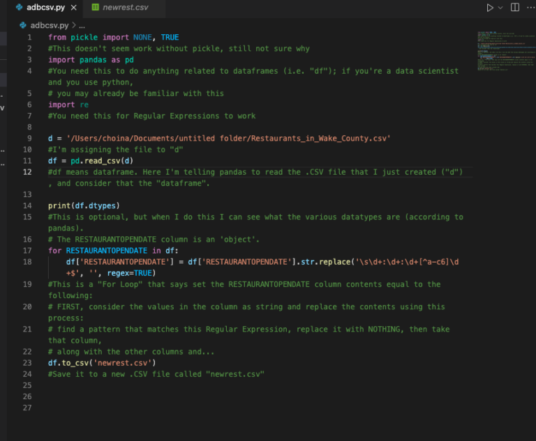 Clean up a .CSV file with Regular Expressions, Pandas, and Python ...