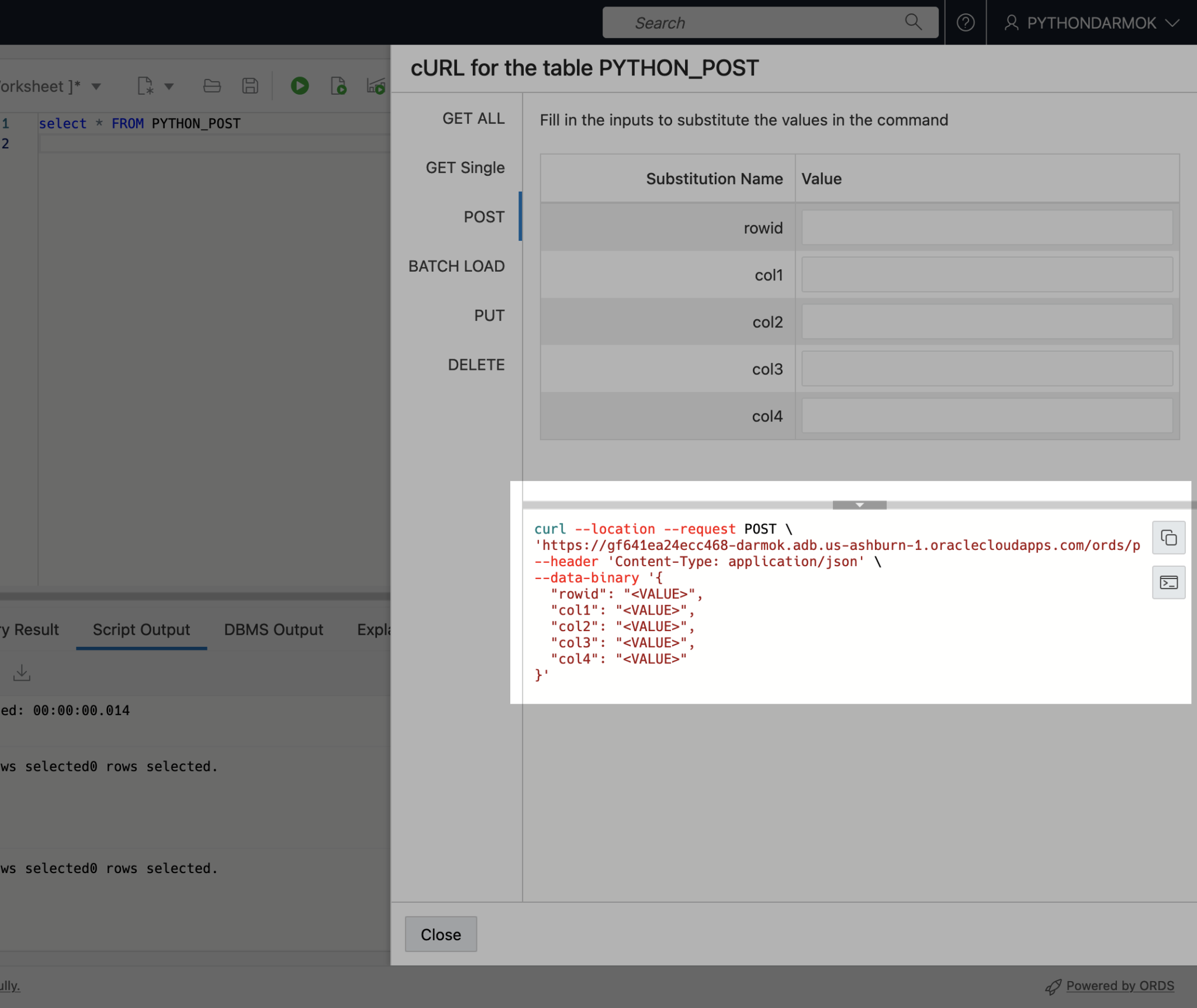 Python POST requests three ways with Oracle REST Data Services (ORDS) – Follow the Coffee