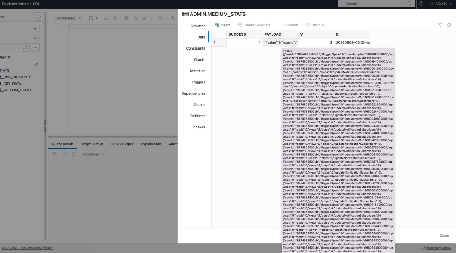 Fun with Python GET requests, Medium stats, and the Oracle Autonomous Database – Follow the Coffee