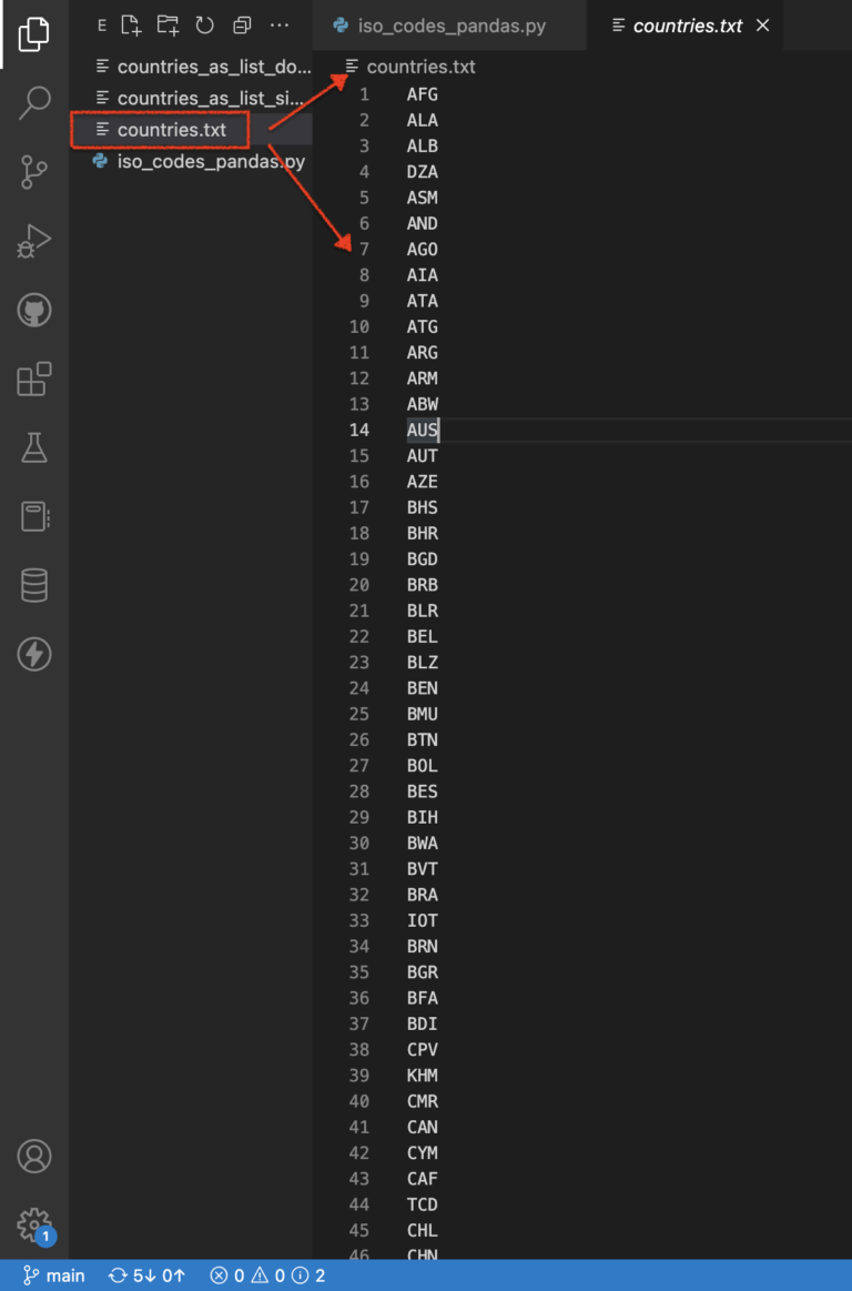 Using Python Pandas to turn ISO Country Codes into a string to use as ...
