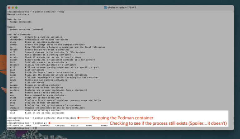 Podman Oracle Container Registry And Sqlcl Follow The Coffee