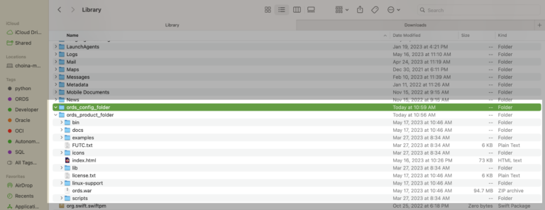 User Guide: Oracle database in a Podman container, install ORDS locally ...