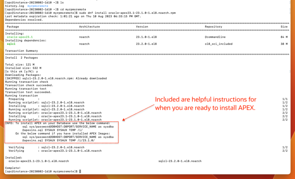 ORDS, SQLcl, APEX via YUM and DNF – Follow the Coffee