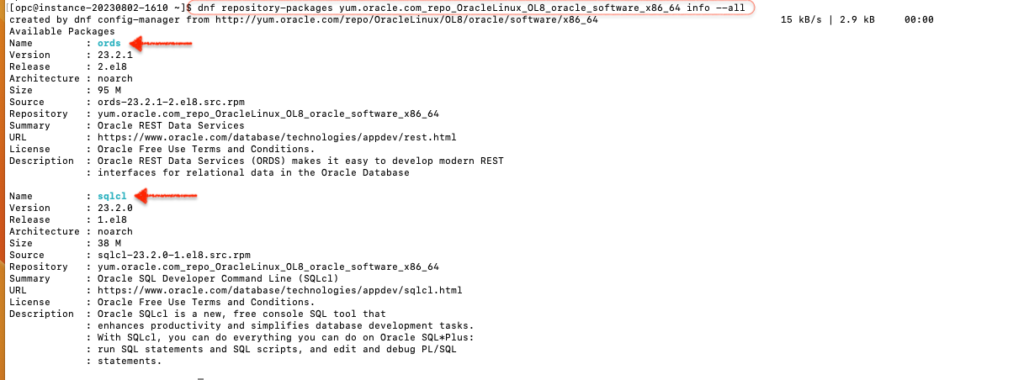 ORDS, SQLcl, APEX via YUM and DNF – Follow the Coffee