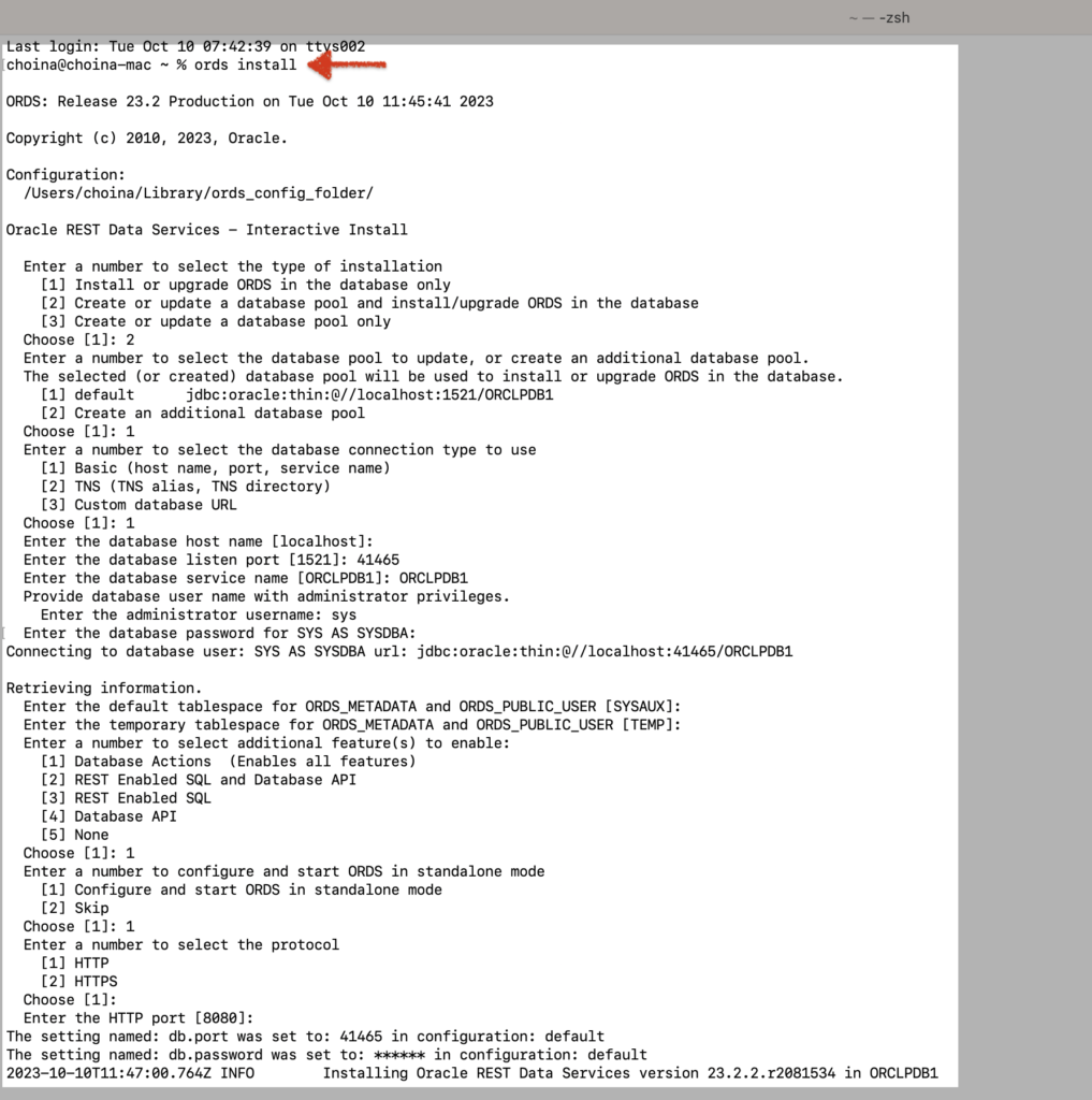 ORDS install considerations: choosing the correct host, port, service ...