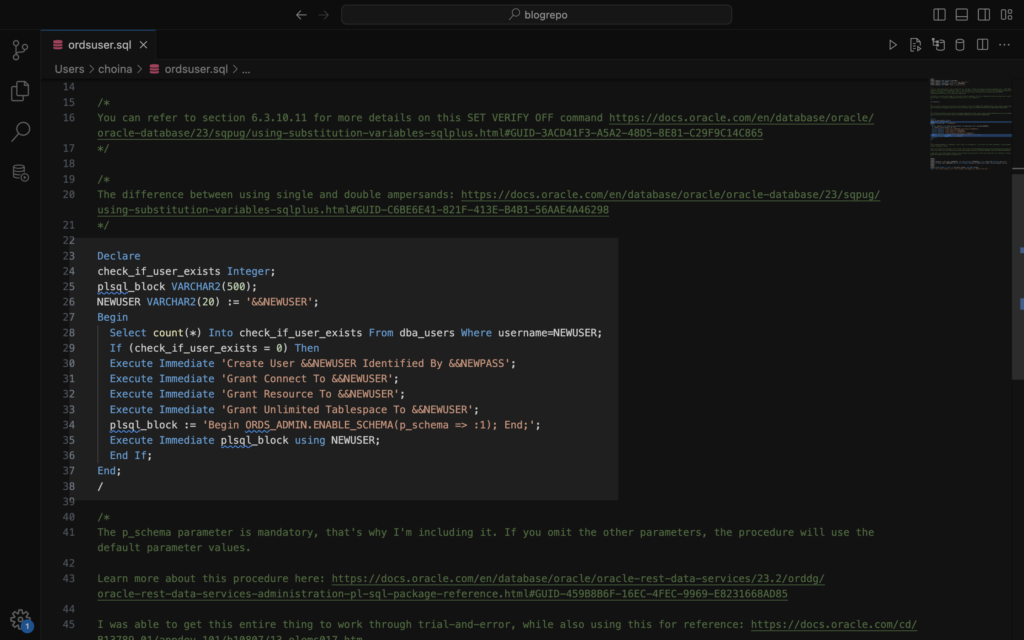 Tinkering: a SQL script for the ORDS_ADMIN.ENABLE_SCHEMA procedure ... Tinkering: a SQL script for the ORDS_ADMIN.ENABLE_SCHEMA procedure ...