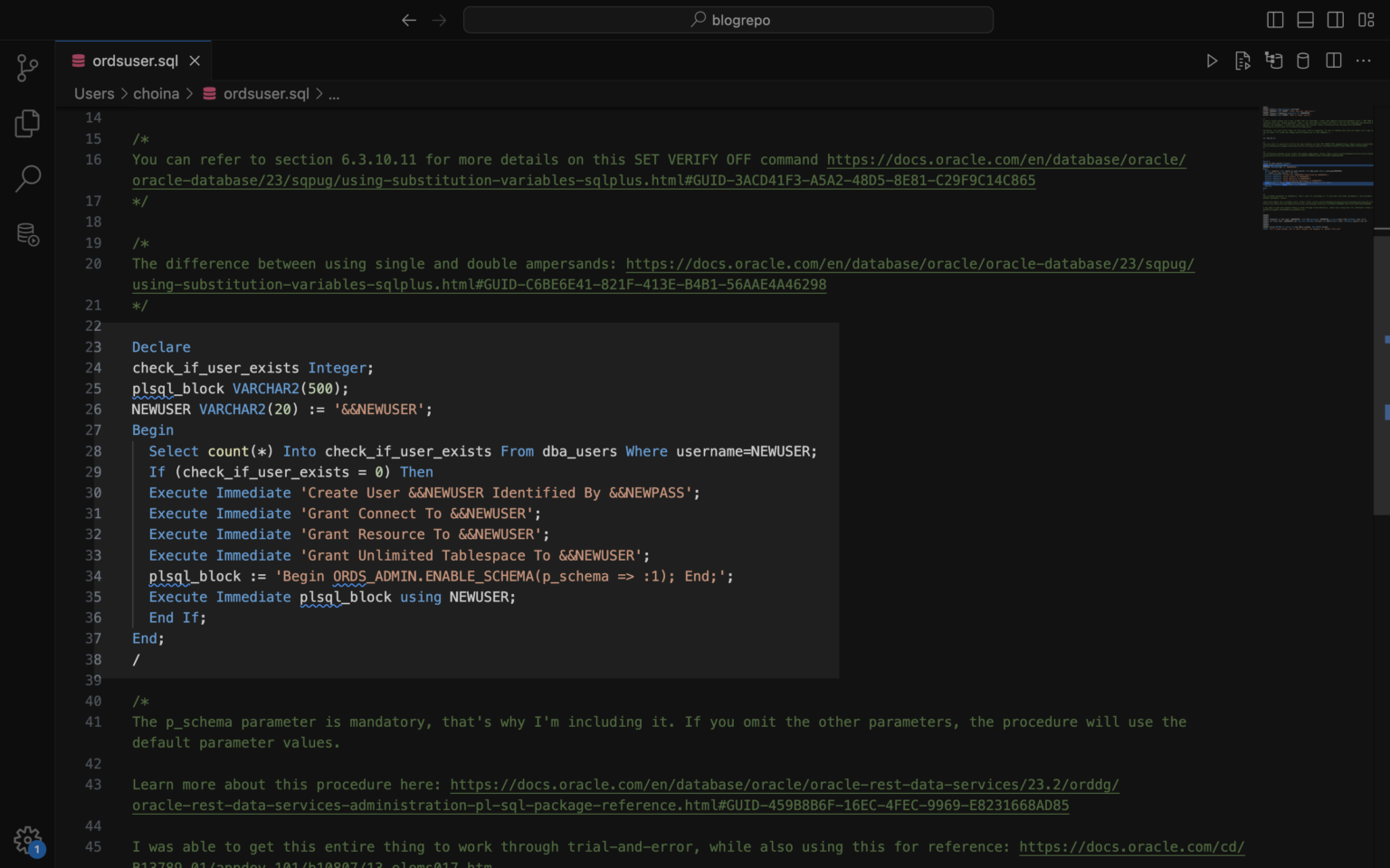 Tinkering: a SQL script for the ORDS_ADMIN.ENABLE_SCHEMA procedure – Follow the Coffee
