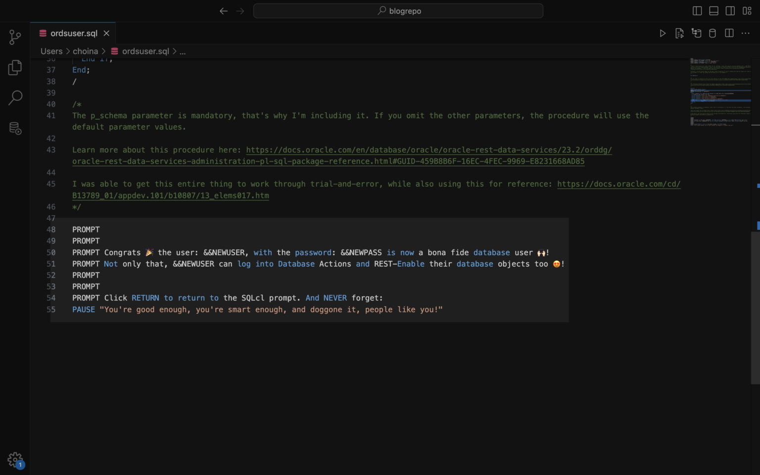 Tinkering: a SQL script for the ORDS_ADMIN.ENABLE_SCHEMA procedure ...