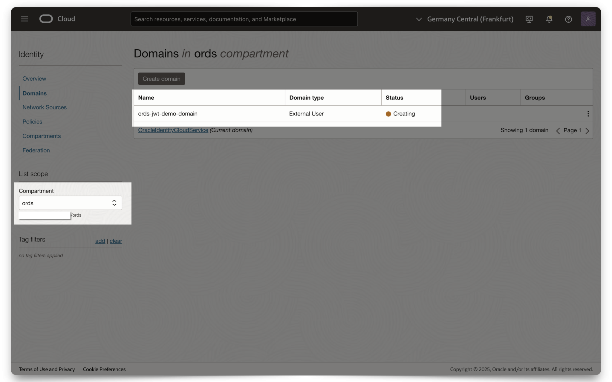 Configuring OCI IAM Domain JWTs to use with ORDS OAuth2.0 protected ...