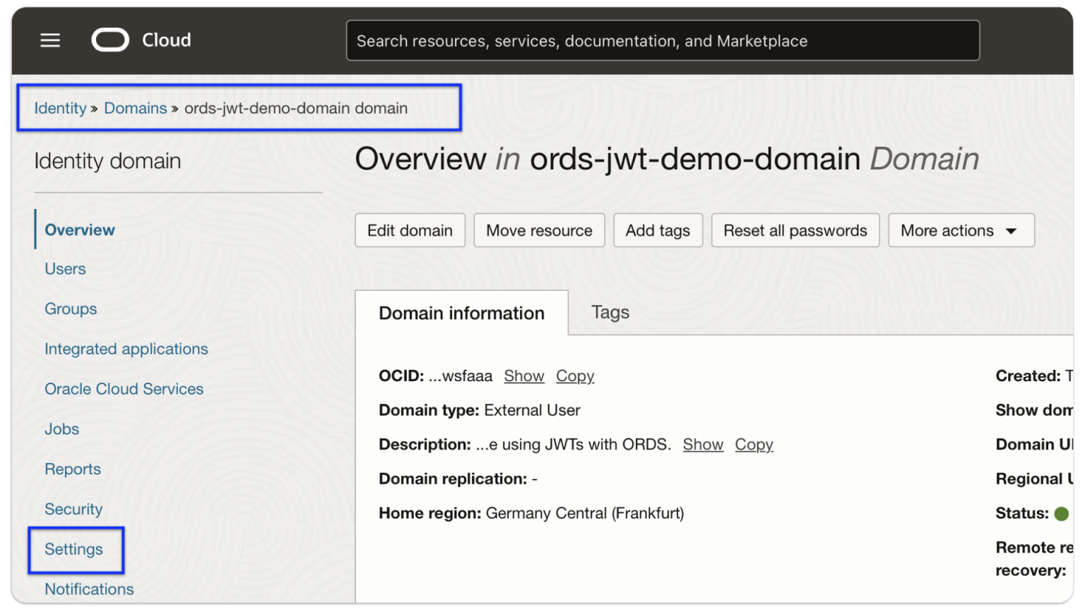 Configuring OCI IAM Domain JWTs to use with ORDS OAuth2.0 protected ...